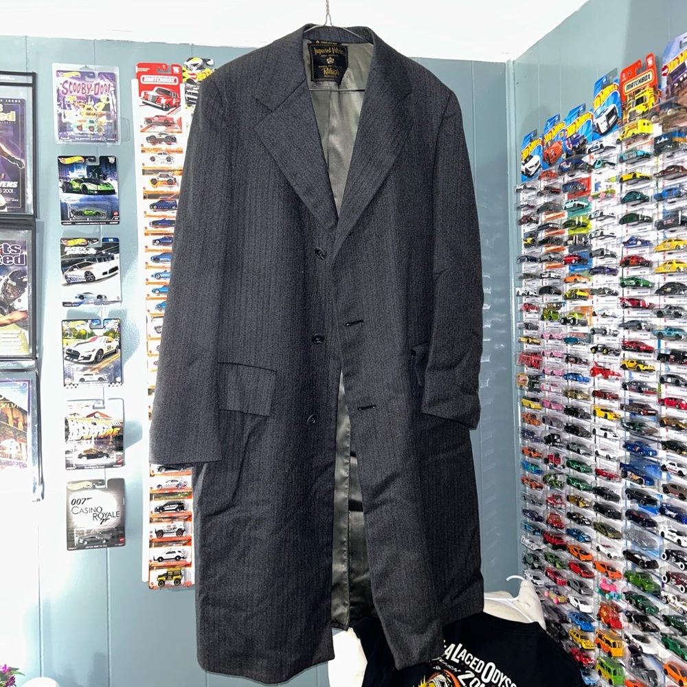 Vintage Men’s Trench Coat Gangster Mob Jacket Raleigh… - Gem